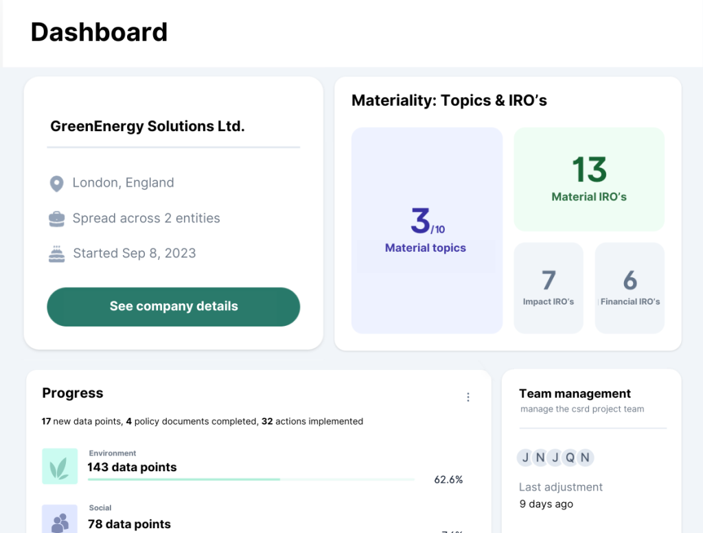 Ecocharting | CSRD Software platform